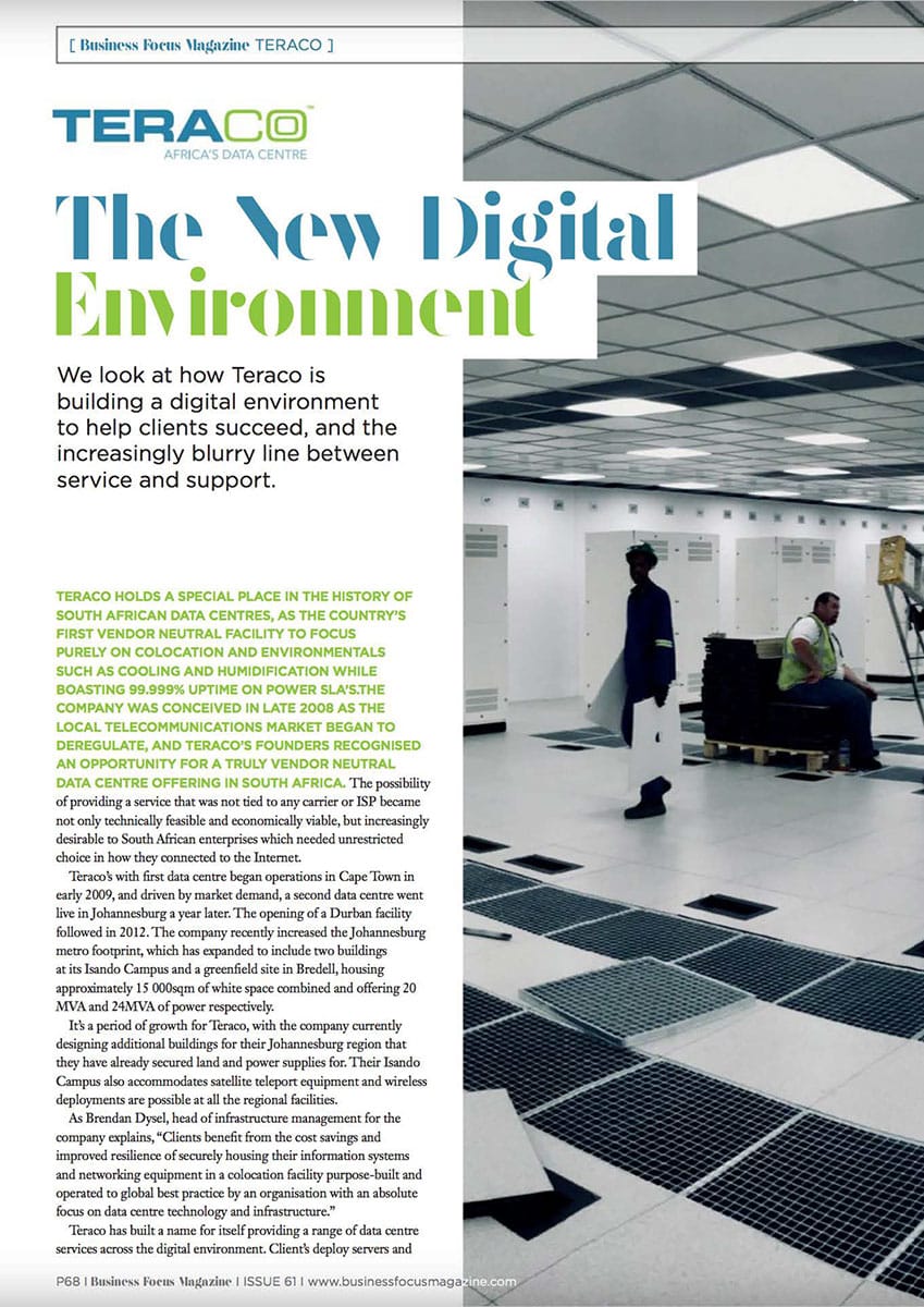 The New Digital Environment • Teraco